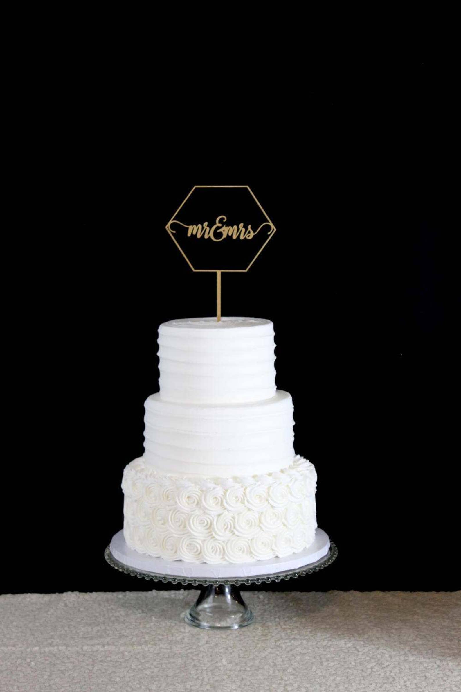 CUSTOM Geometric Cake Topper // Wedding Cake Topper // Custom - Etsy