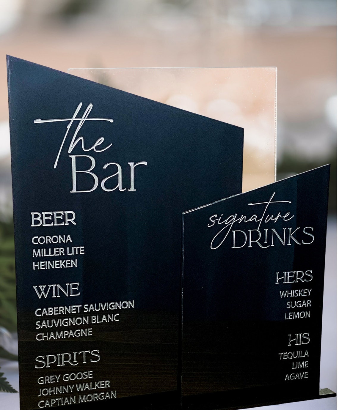 Custom Signature Drinks Sign, Modern Bar Sign, Wedding Bar Sign, Drinks ...