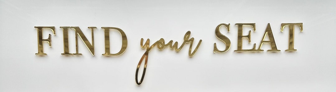 Find Your Seat Letter Cutouts ONLY, Seating Chart Letters, Welcome Sign ...
