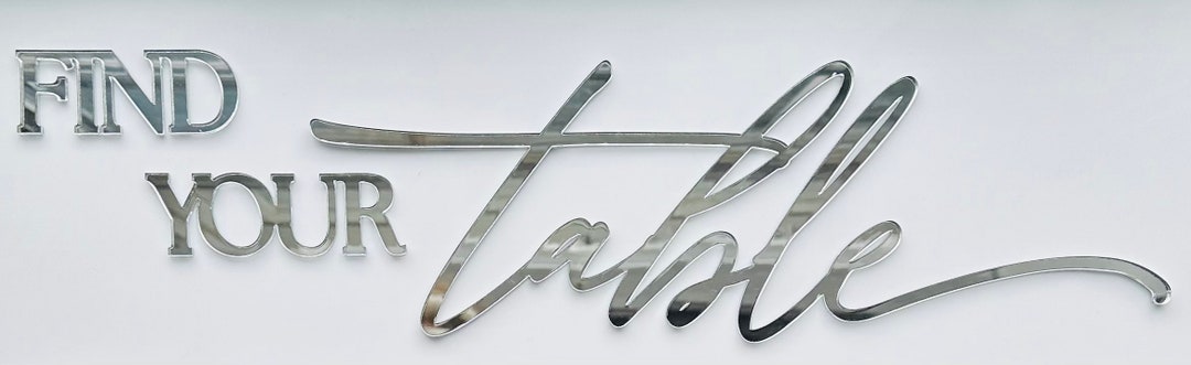 Find Your Table, Please Find Your Seat Lettering Cutouts ONLY, Wedding ...