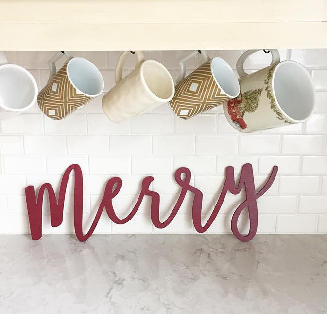 Merry Sign // Wood Merry Sign //christmas Decor // Holiday | Etsy
