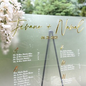 Frosted Acrylic Seating Chart, Wedding Seating Chart, Wedding Seating ...