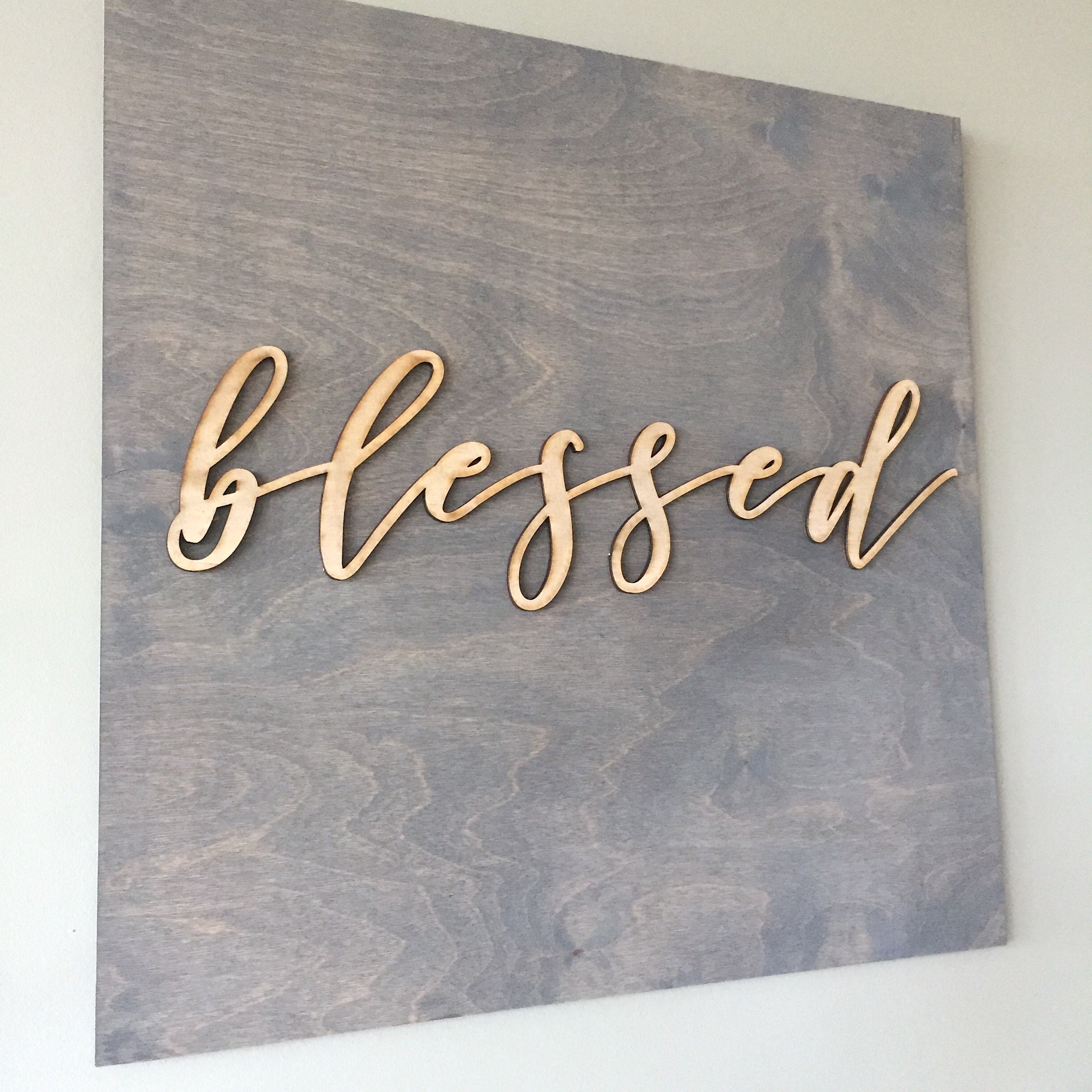 Blessed Sign // Wood Faith Sign //decor // Rustic Wood | Etsy