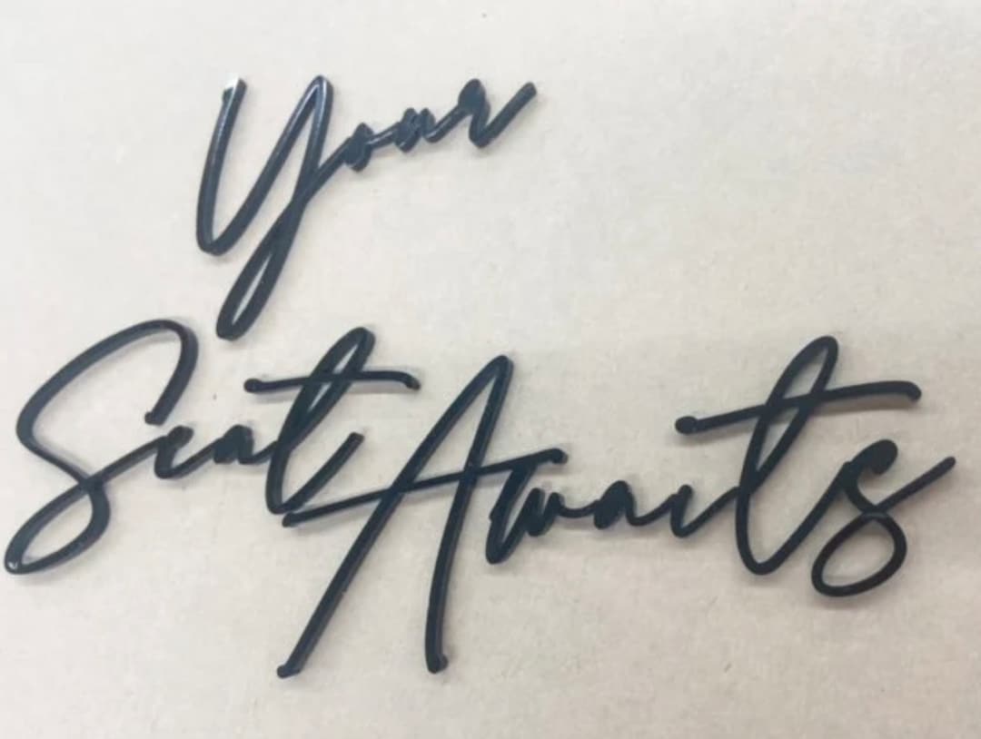 Your Seat Awaits, Please Find Your Seat Lettering Cutouts ONLY, Wedding ...