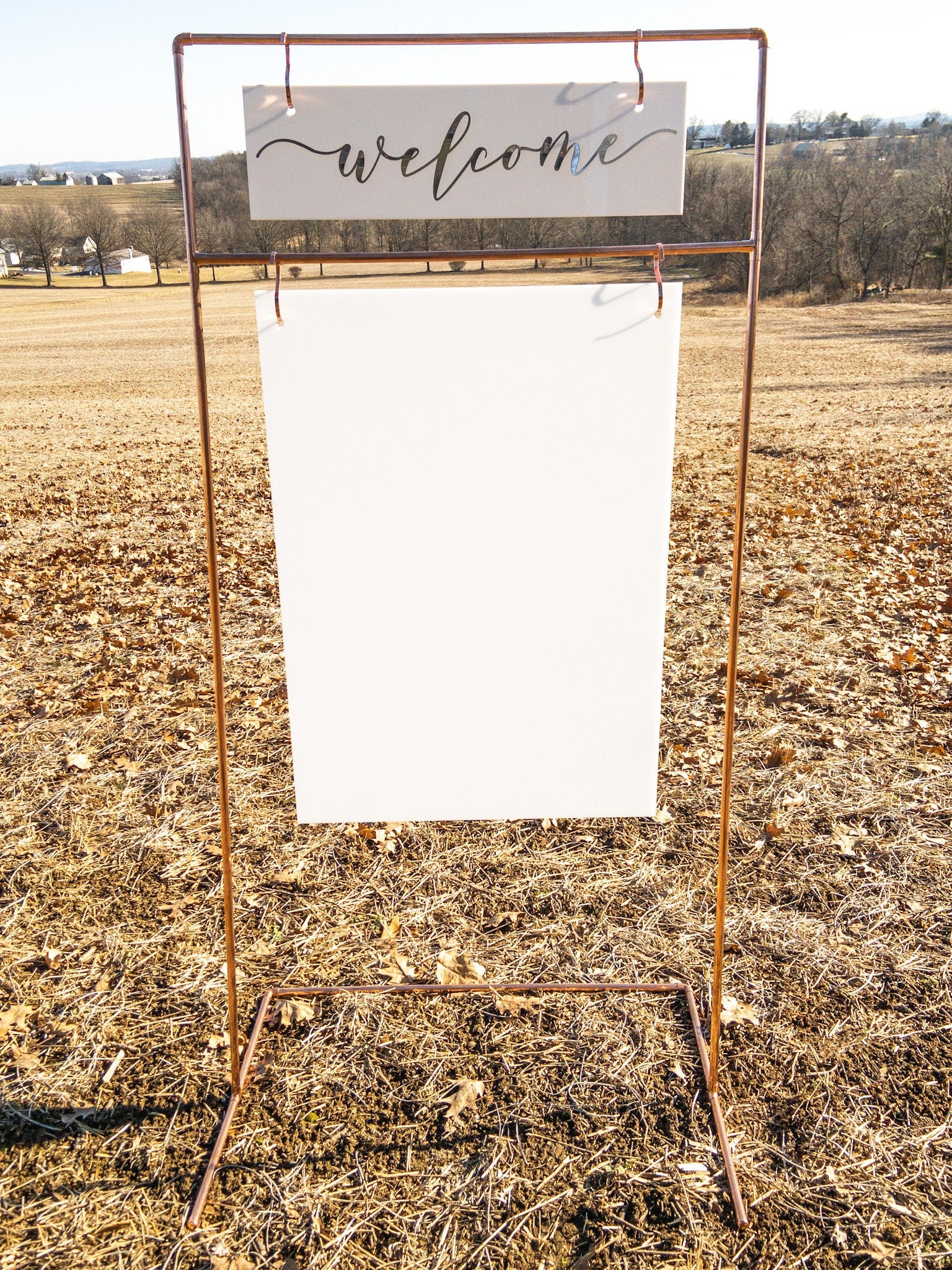 Copper Stand / Welcome Seating Chart Stand / Wedding Sign - Etsy