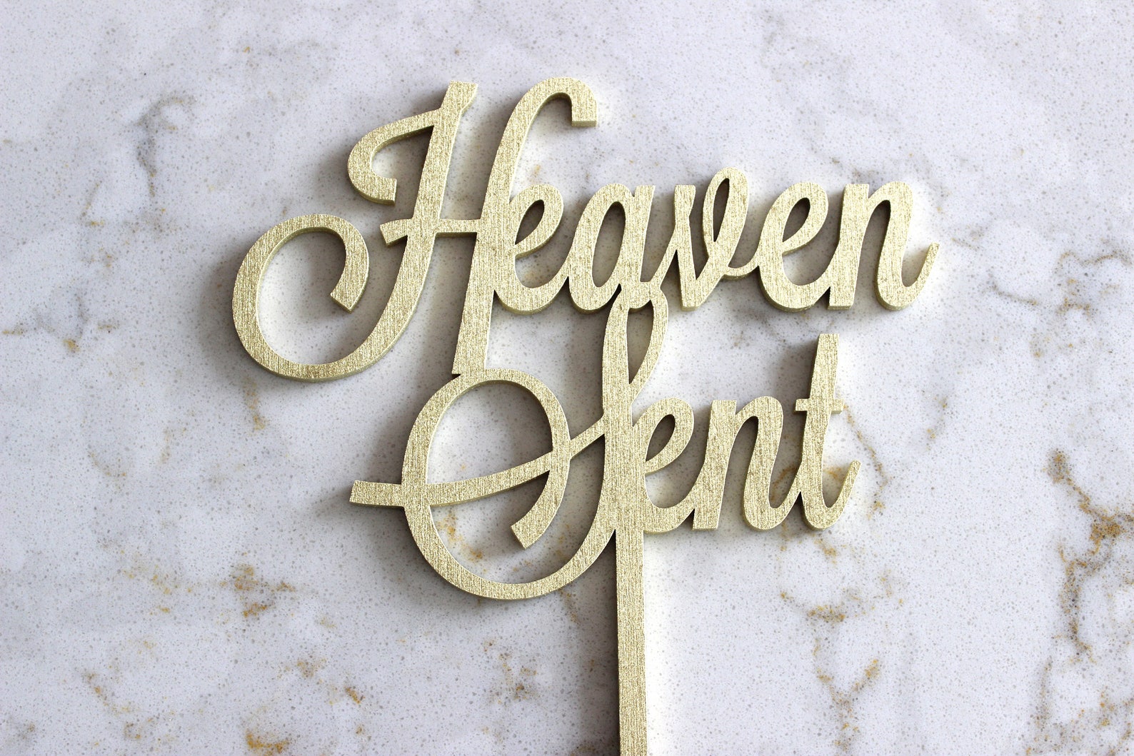 Heaven Sent Cake Topper / Gender Reveal Cake Topper / Baby Shower Cake ...