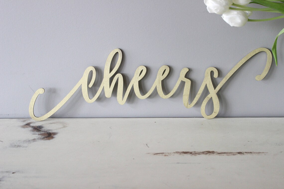 Cheers Sign // Wood Wedding Decor // Wedding Signs // Wedding Decor ...