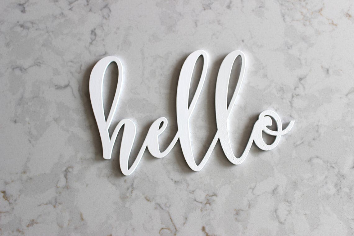 Hello Sign, Wood Hello Sign, Porch Décor, Welcome Home Décor, Rustic ...
