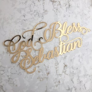 Custom God Bless Name Sign / God Bless Sign / Custom Name Sign / Custom ...