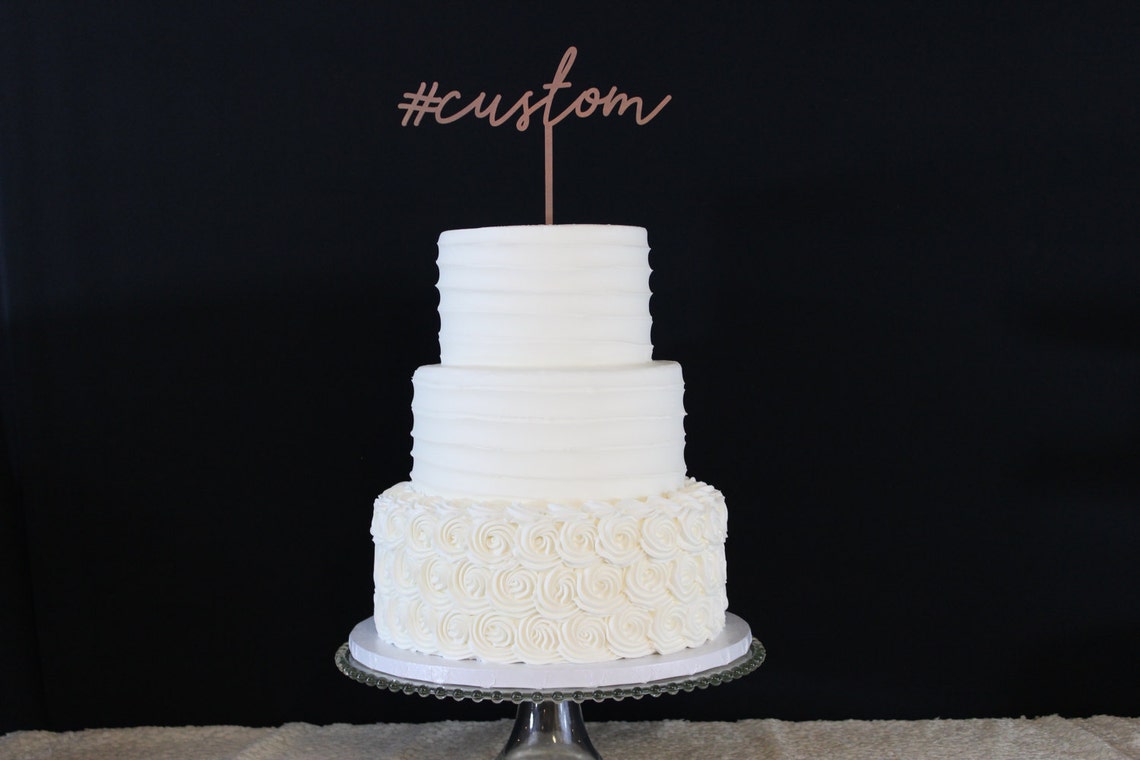 Custom Hashtag Cake Topper / Custom Birthday Cake Topper/ | Etsy