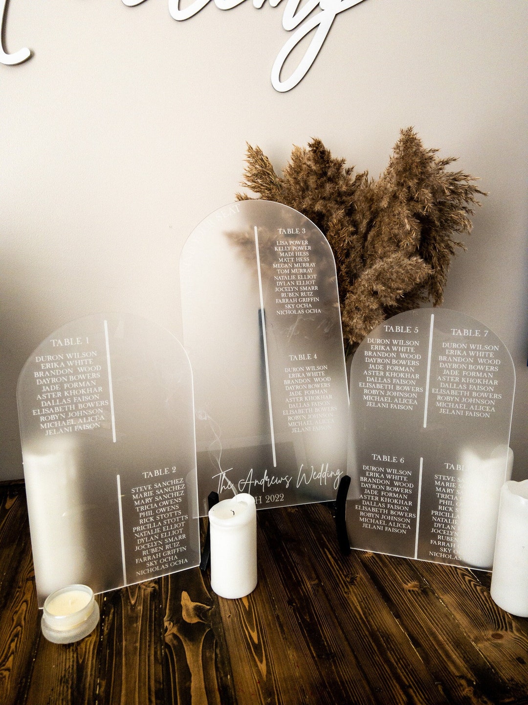 Arched Seating Chart / Custom Seating Chart / Modern Welcome - Etsy