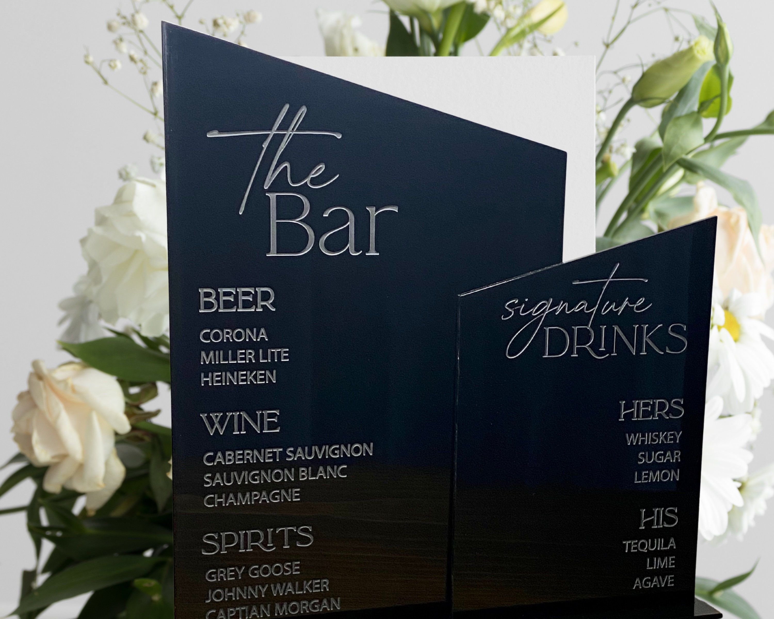 Custom Signature Drinks Sign, Modern Bar Sign, Wedding Bar Sign, Drinks ...