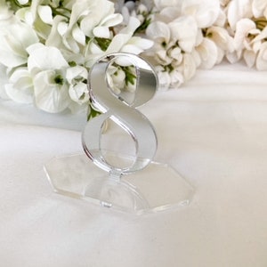 Silver Wedding Table Numbers, Wedding Table Numbers With Base ...