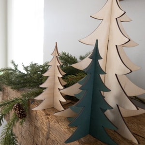 Wooden Trees // Large Wood Trees //christmas Decor // Holiday | Etsy