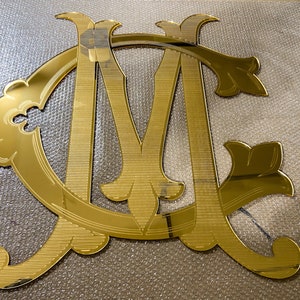 Custom Acrylic Monogram / Custom Monogram Sign / Gold Monogram ...