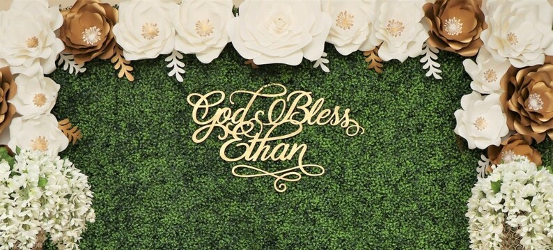 Custom God Bless Name Sign / God Bless Sign / Custom Name Sign | Etsy