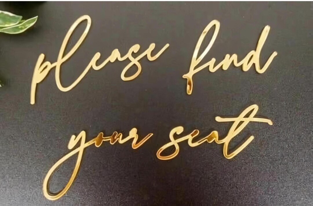 Our Favorite People, Please Find Your Seat Lettering Cutouts ONLY ...