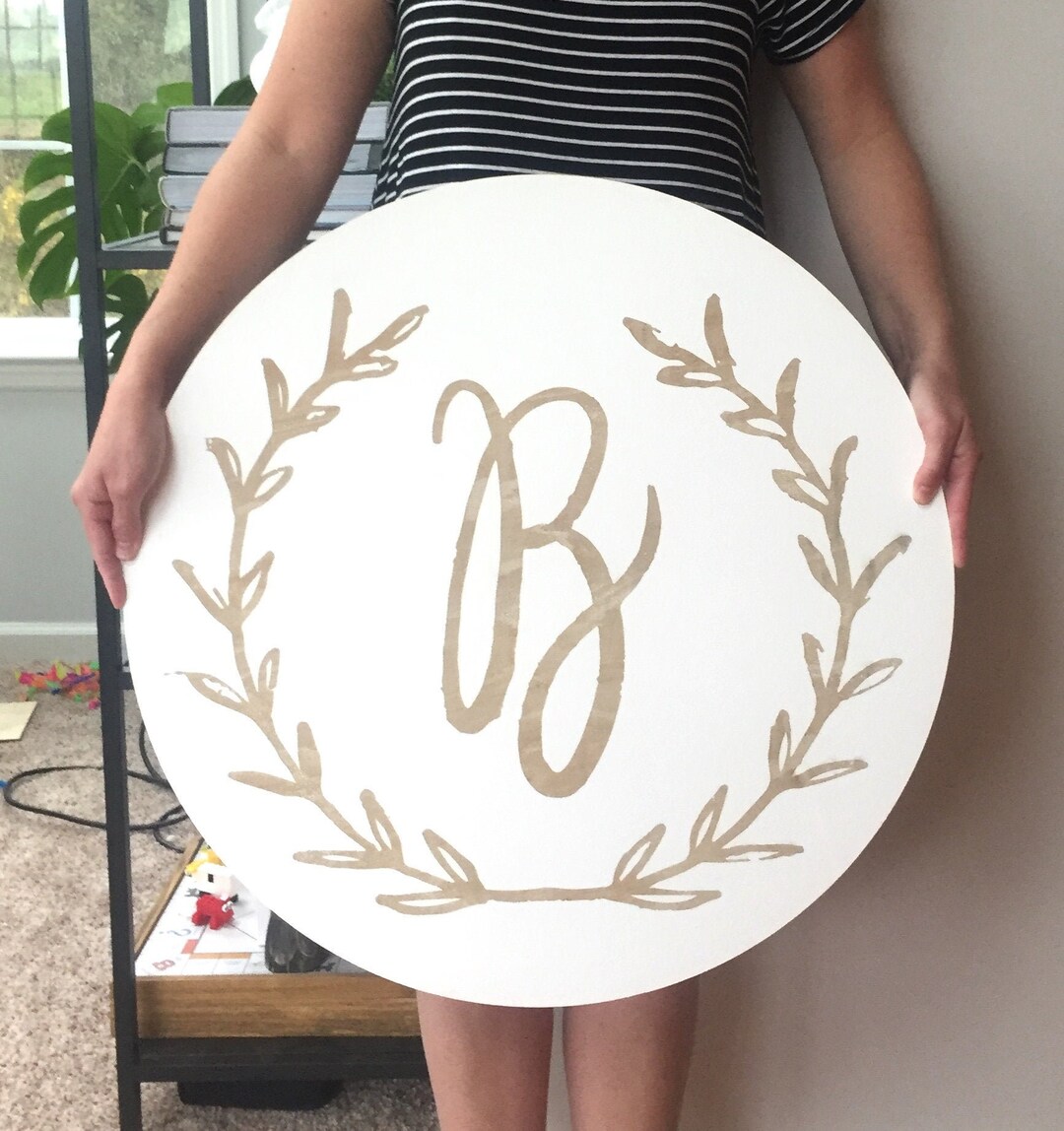 Custom Engraved Circle Sign / Wedding Sign / Custom Name Sign / Custom ...