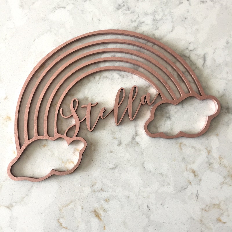 Rainbow Name Sign - Etsy