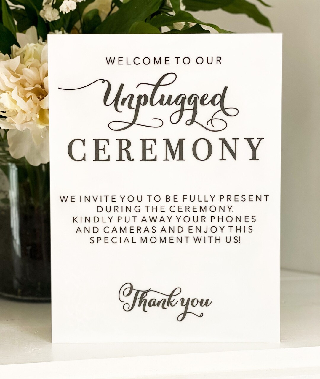 Unplugged Wedding Sign / Unplugged Ceremony Sign / Wedding Signs ...