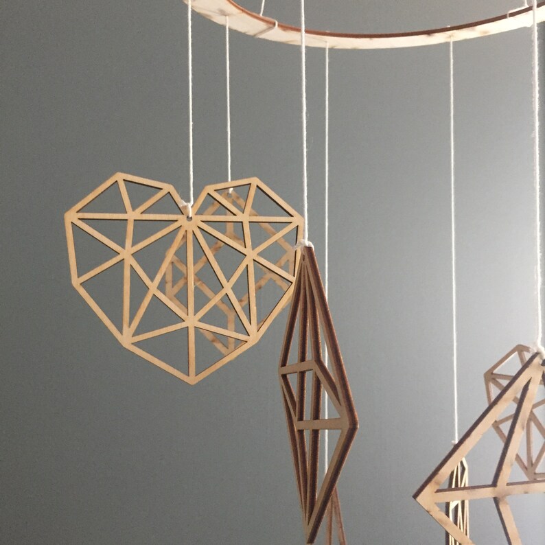 Geometric Mobile // Nursery Decor // Geometric Nursery // - Etsy