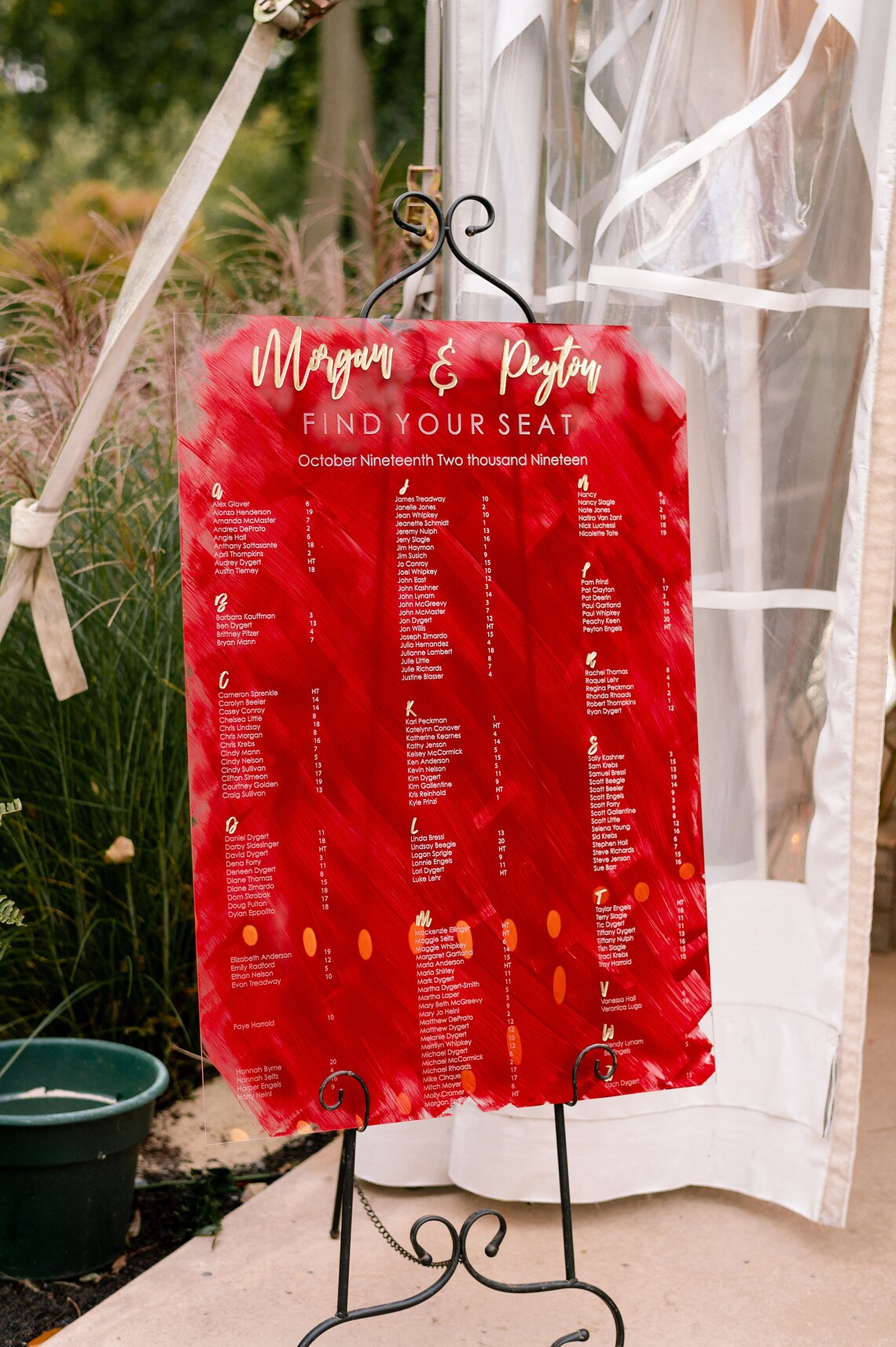 Acrylic Wedding Seating Chart / Painted Acrylic / Wedding - Etsy