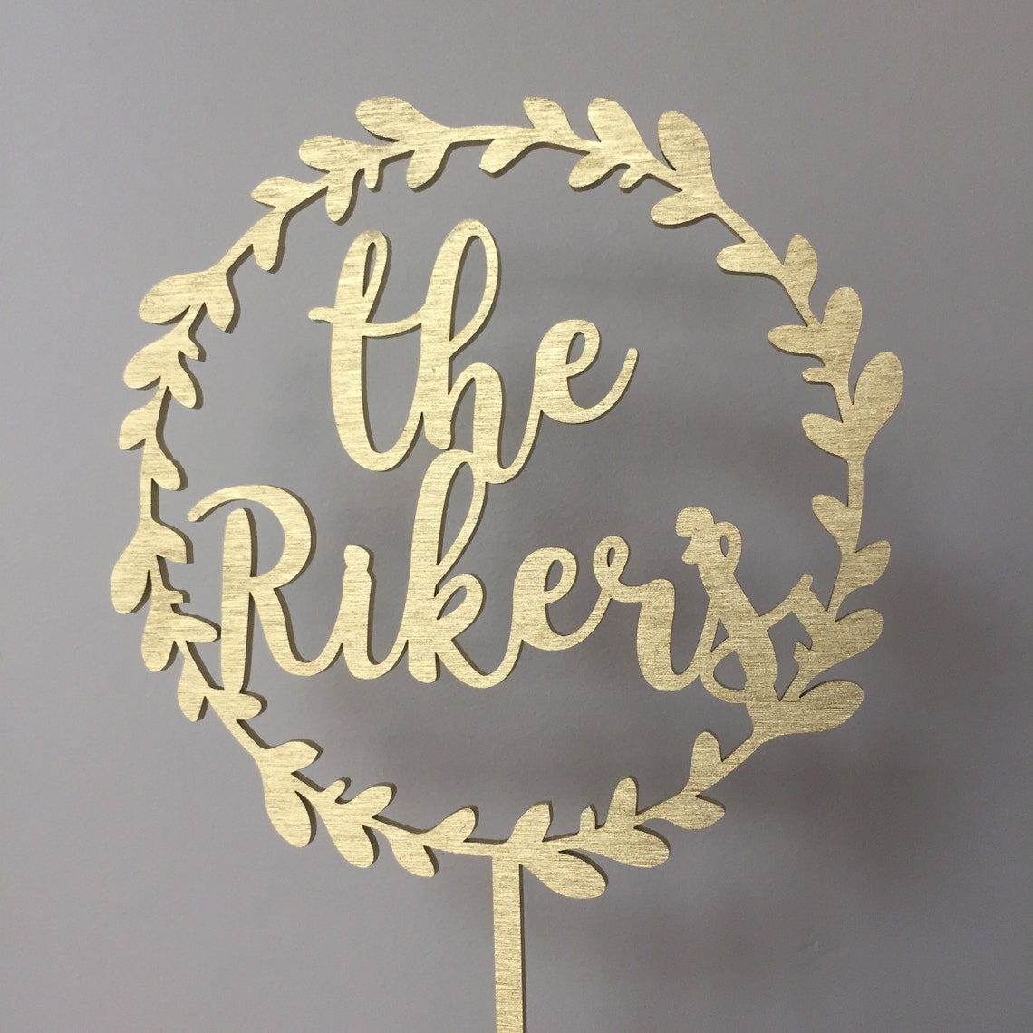 Custom Wreath Cake Topper / Custom Wedding Cake Topper / Custom Wood ...