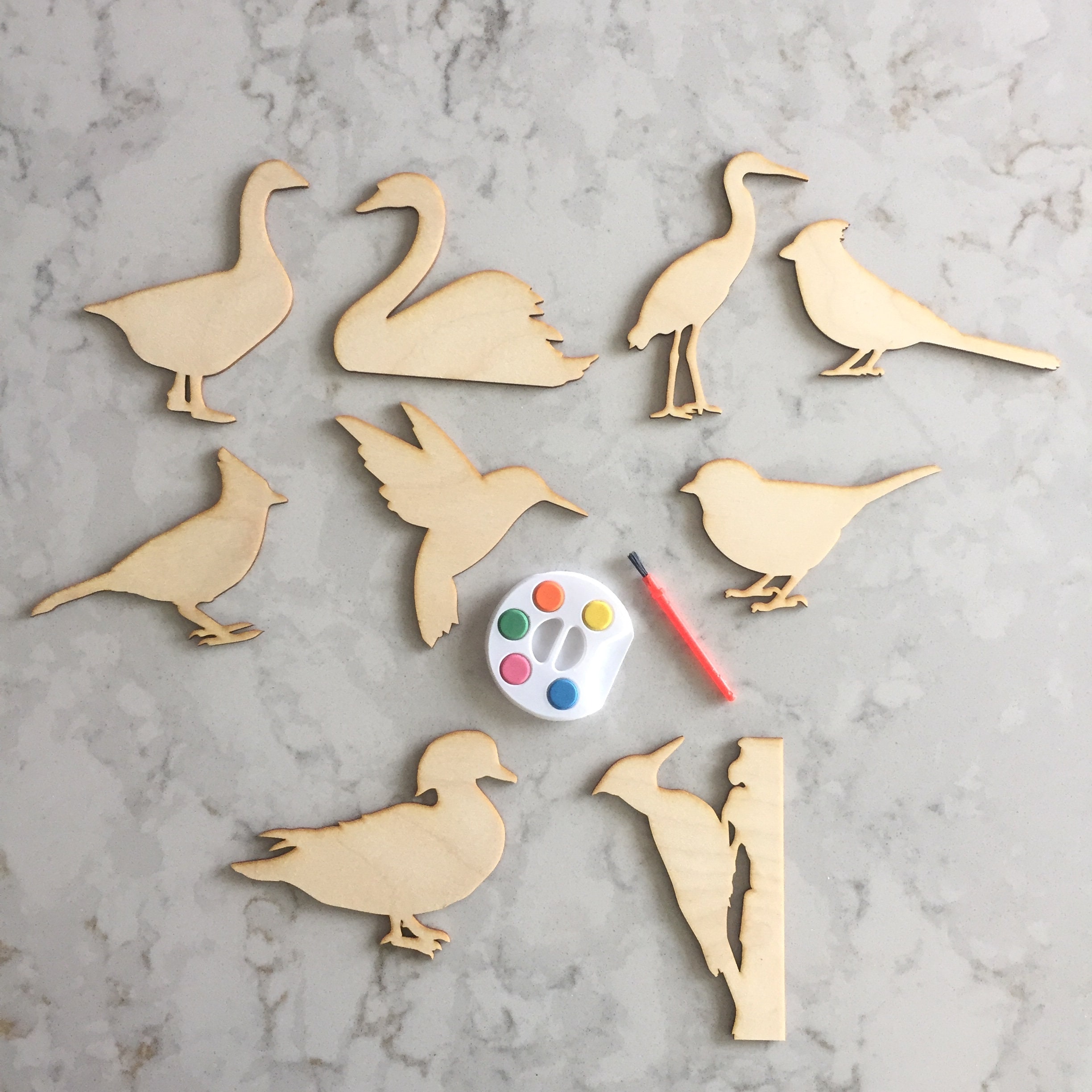 Paintable Set // Bird Set // Sweets Set // Bug Set // Birthday | Etsy
