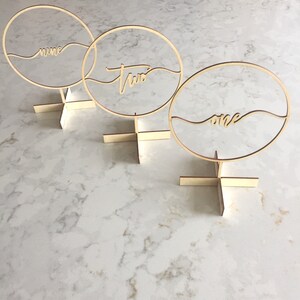 Round Table Numbers // Wedding Table Numbers // Circle Table Numbers ...