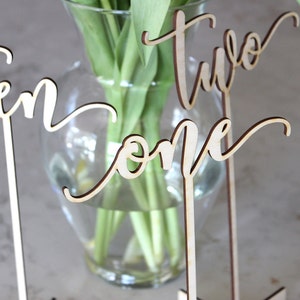 Laser Cut Table Numbers // Wedding Table Numbers // Table Number Topper ...