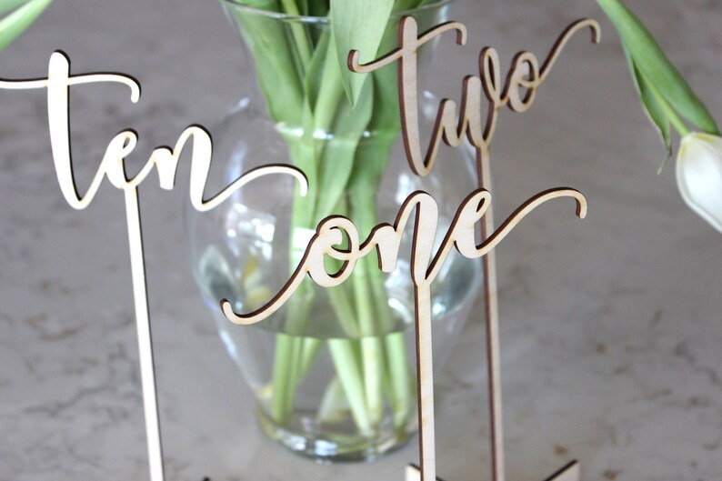 Laser Cut Table Numbers // Wedding Table Numbers // Table - Etsy