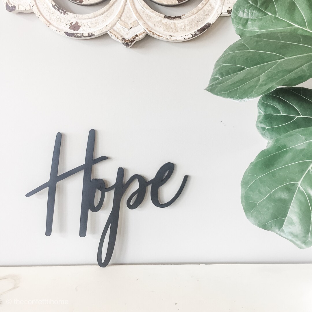 Hope Sign, Inspirational Sign, Wood Blessed Sign, Rustic Wood Sign ...