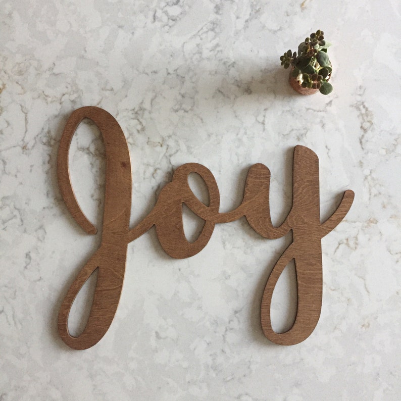 Wooden Joy Sign, Large Wooden Joy Sign, Christmas Decor, Holiday Decor ...