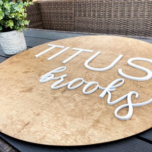 Custom Circle Name Sign Wedding Sign Baby Name Sign Nursery - Etsy