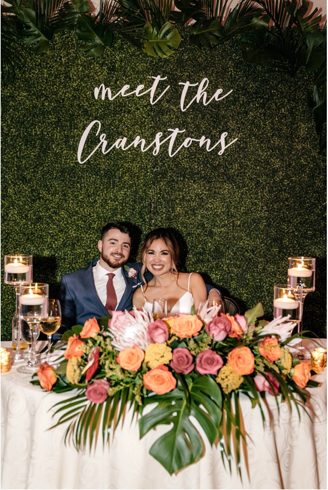 Large Custom Elegant Name Sign / Wedding Sign / Custom Name | Etsy