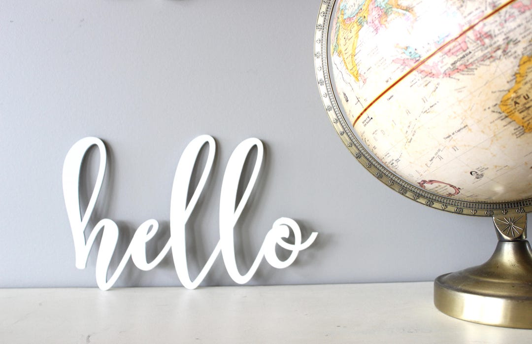 Hello Sign, Wood Hello Sign, Porch Décor, Welcome Home Décor, Rustic ...