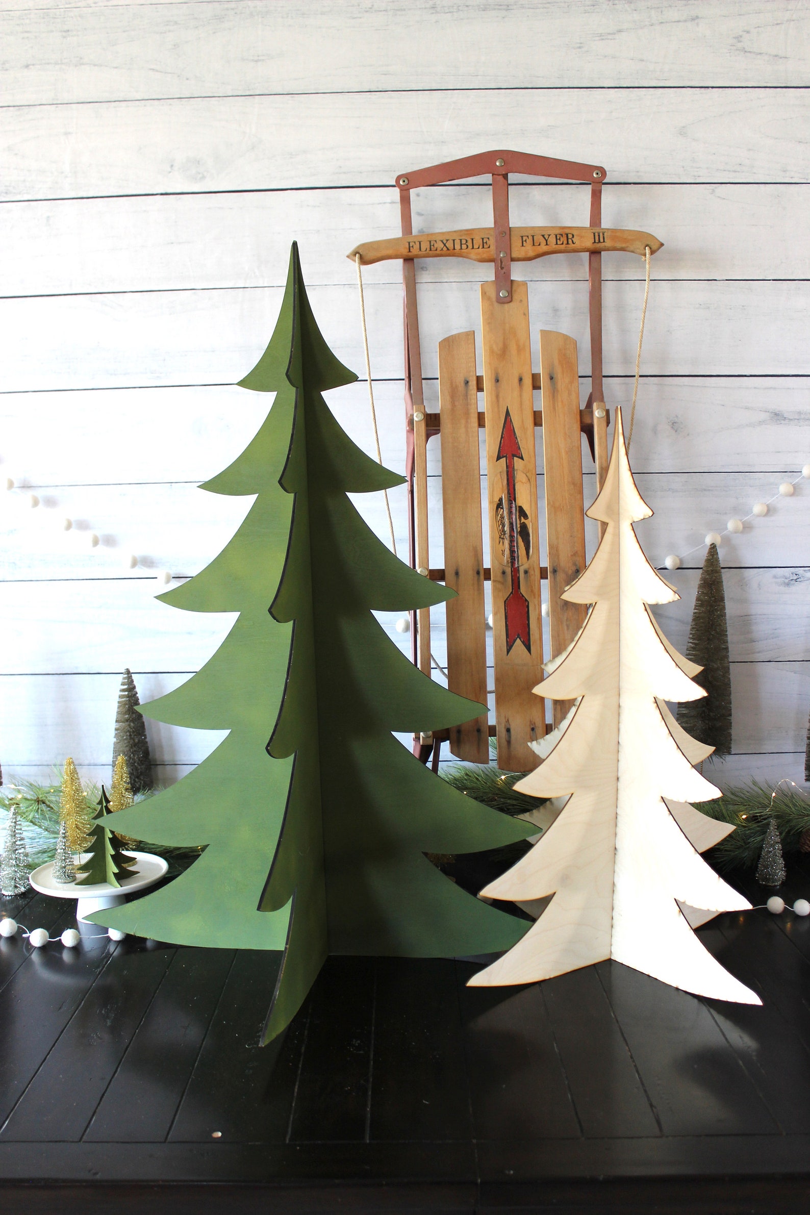 Wooden Trees // Large Wood Trees //christmas Decor // Holiday - Etsy UK