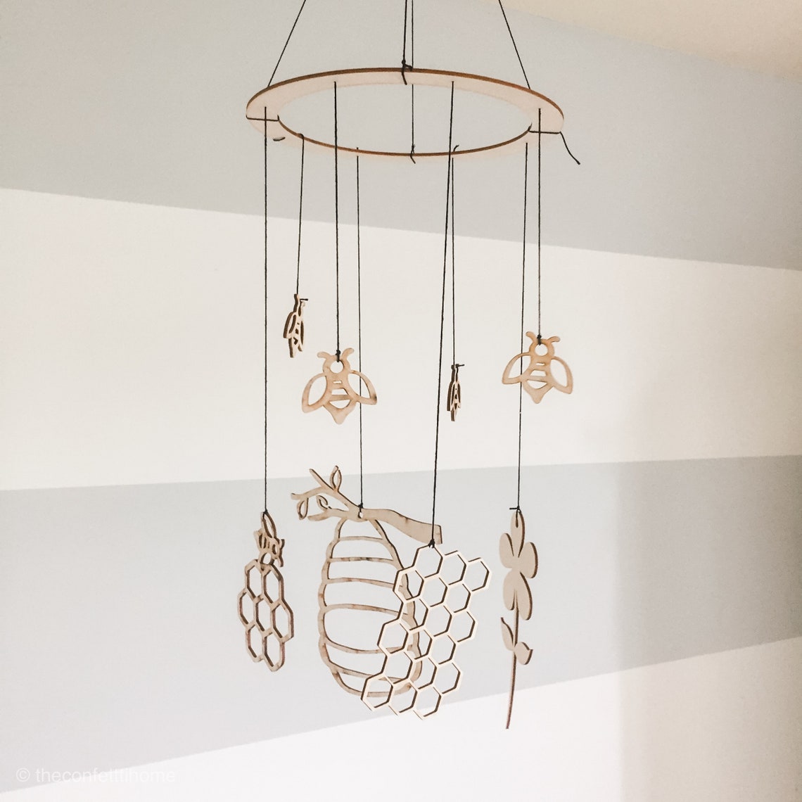 Bee Mobile // Nursery Decor // Bee Nursery // Nursery Mobile | Etsy