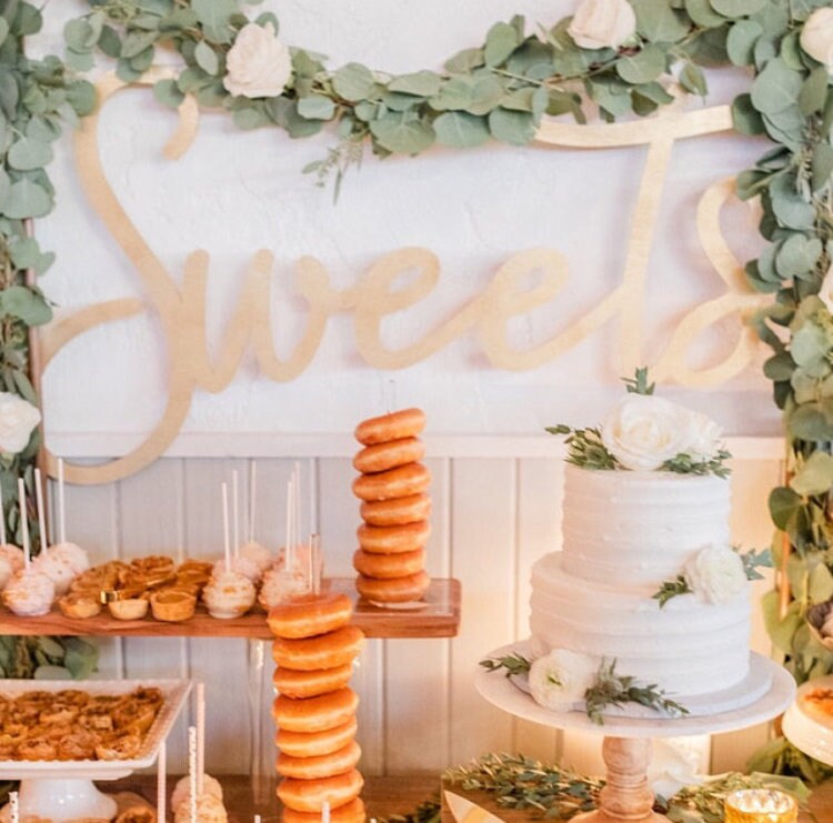 Sweets Sign // Wood Wedding Decor // Wedding Signs // Wedding - Etsy