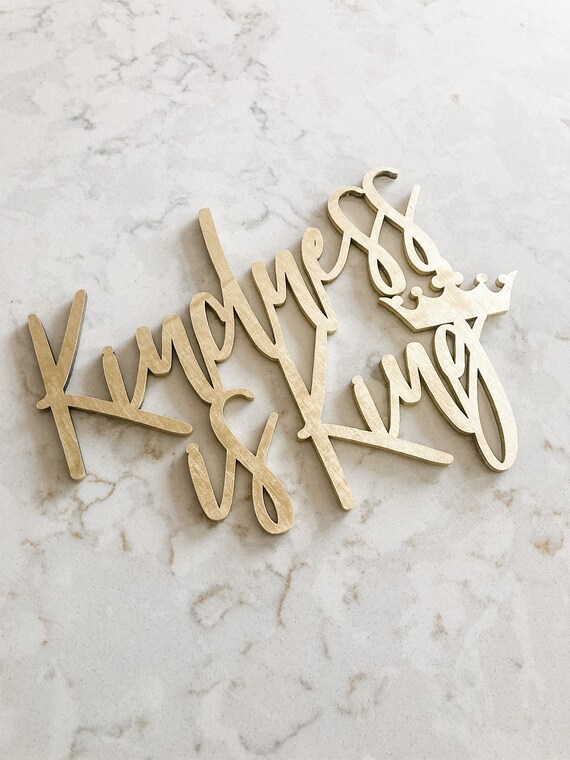 Kindness is King Sign // Kindness Sign // Porch Decor // | Etsy