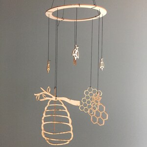 Bee Mobile // Nursery Decor // Bee Nursery // Nursery Mobile // Bee ...