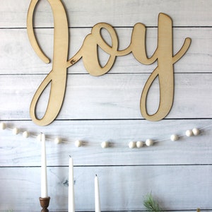 Wooden Joy Sign, Large Wooden Joy Sign, Christmas Decor, Holiday Decor ...