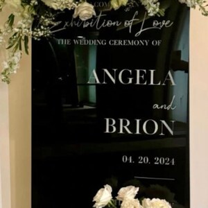 Black Acrylic Welcome Sign / A2, A1, A0 / Wedding Acrylic Chart ...