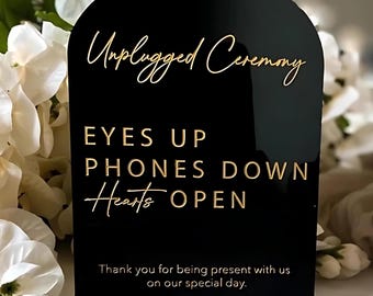 Unplugged Ceremony Sign / Unplugged Sign / Unplugged Event / Acrylic ...
