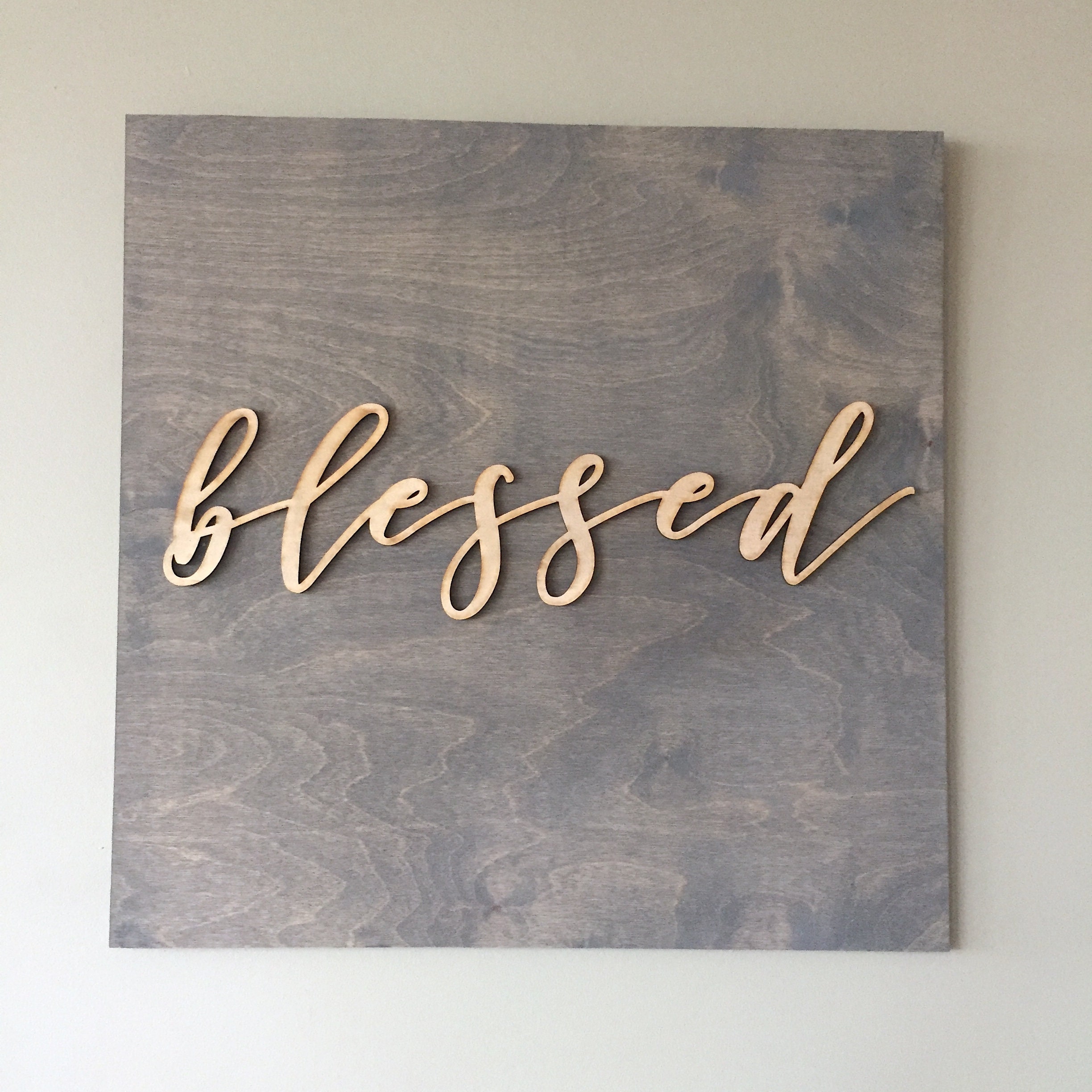 Blessed Sign // Wood Faith Sign //decor // Rustic Wood | Etsy