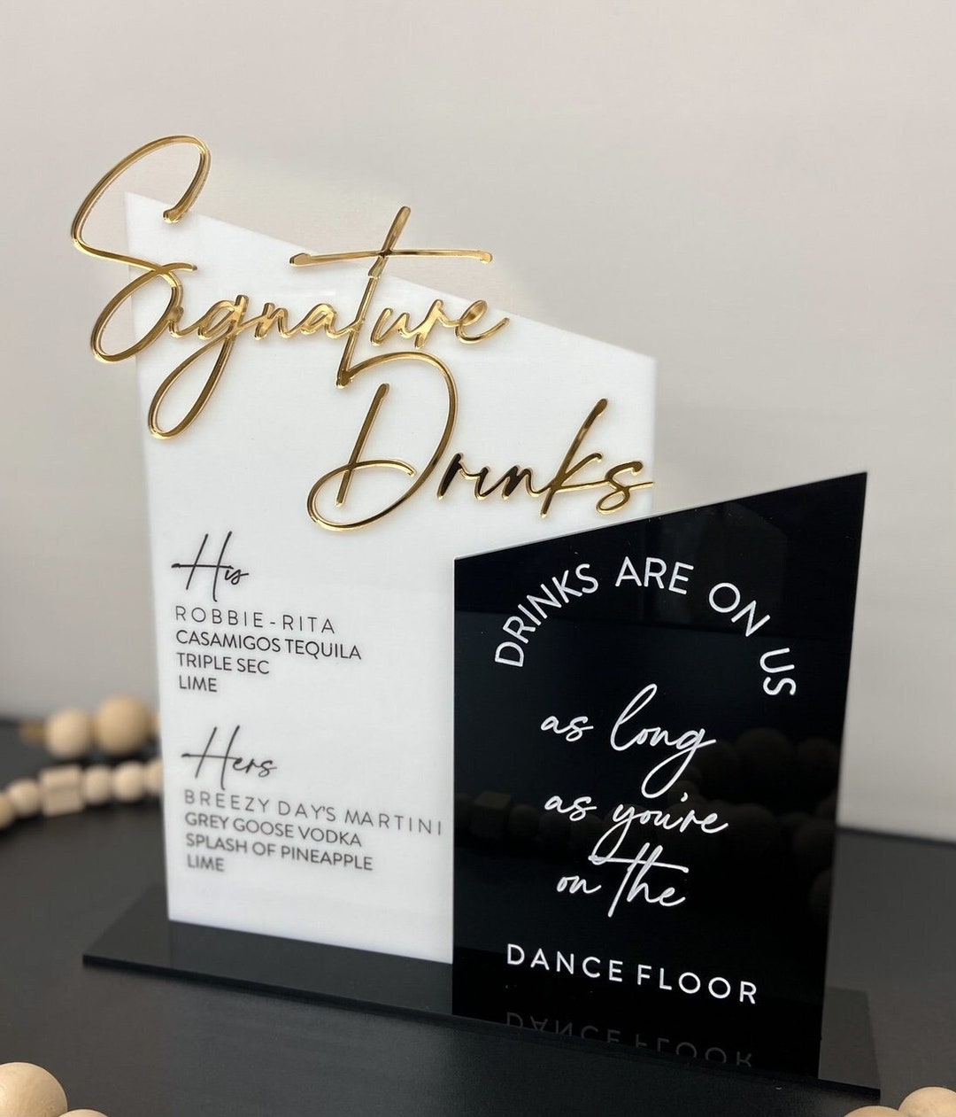 Signature Drinks Bar Sign, Wedding Bar Sign, Reception Bar Sign ...