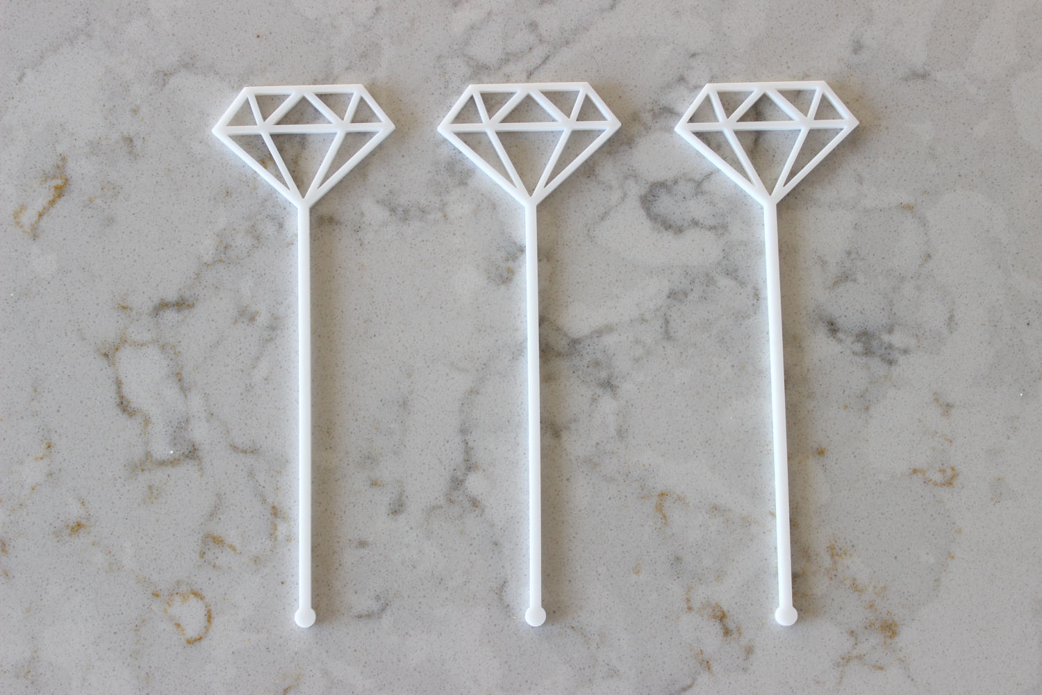 Diamond Drink Stirrers // Drink Stirrers // Bridal Shower // Engagement ...