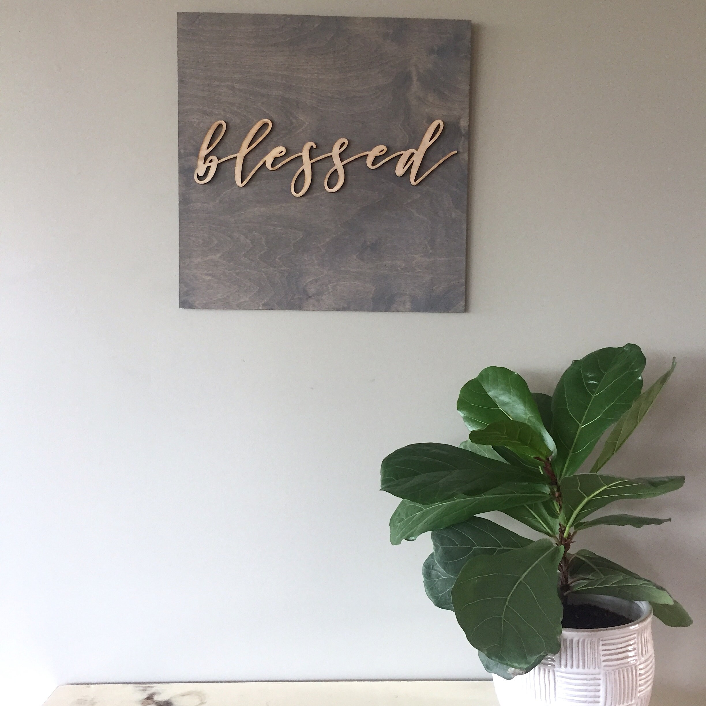 Blessed Sign // Wood Faith Sign //decor // Rustic Wood | Etsy