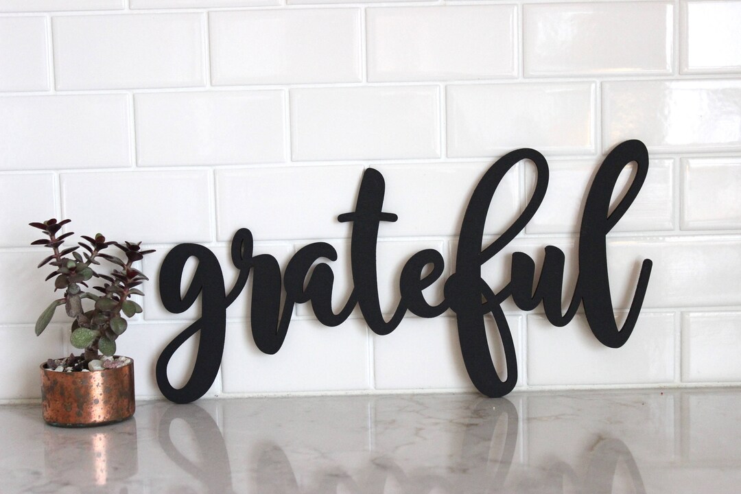 Grateful Sign, Wood Thankful Sign, Fall Decor, Thanksgiving Decor ...