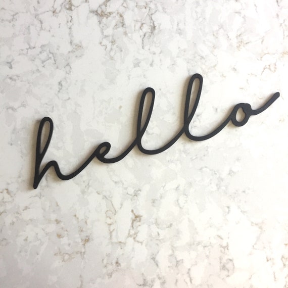 Hello Sign // Wood Hello Sign //porch Decor // Welcome Decor | Etsy